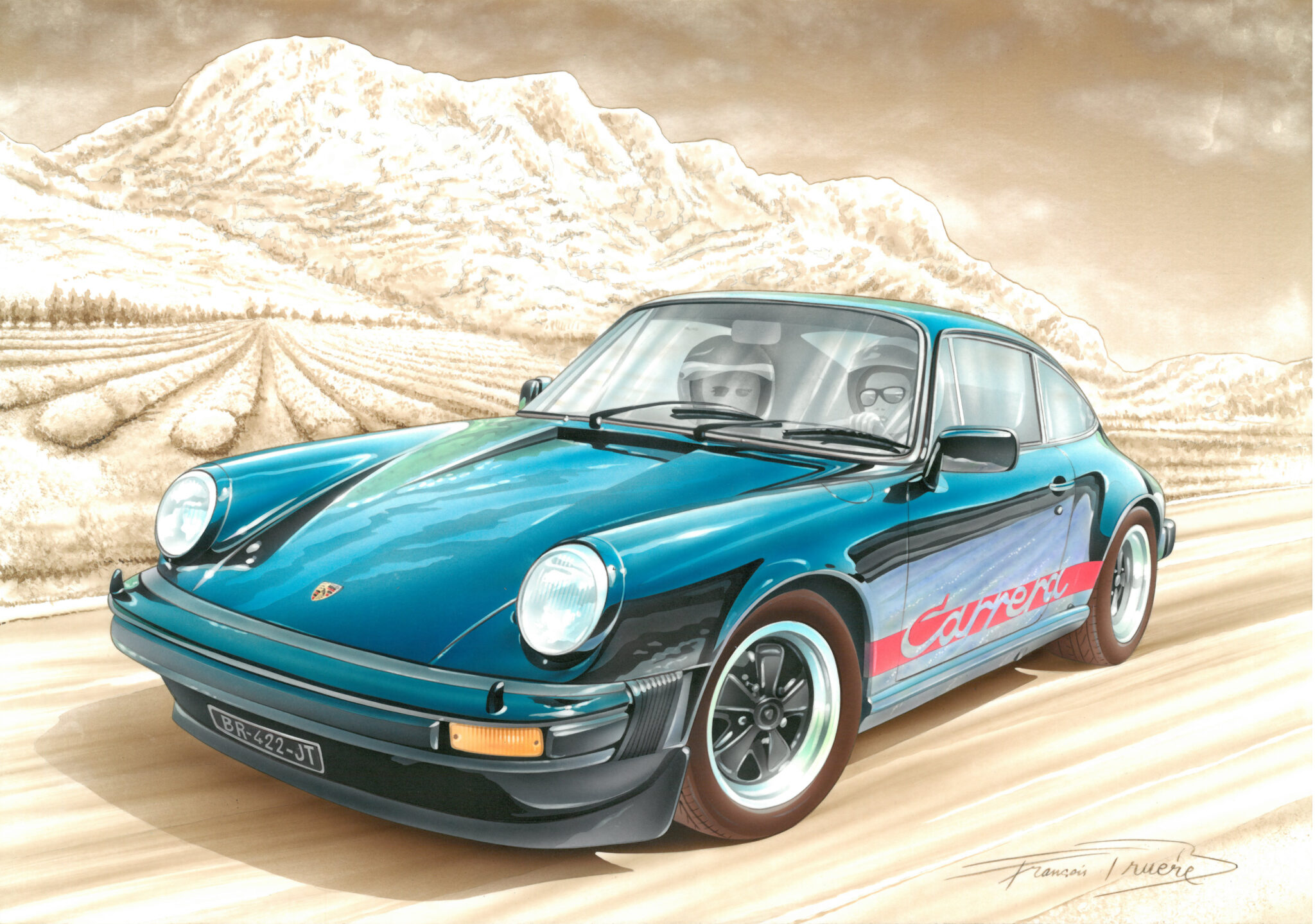 CP216 Porsche Carrera - 1976 - Orpheograff - Editions d'art